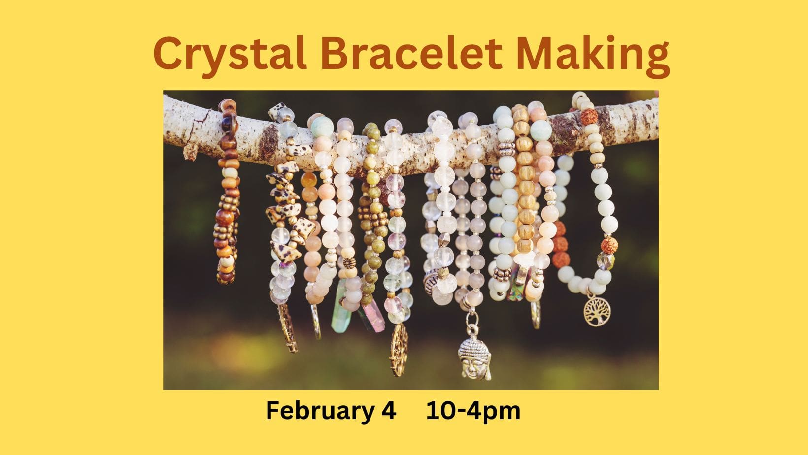 Vermilion Lighten Up Shop Crystal Bracelet Making | Go East of Edmonton